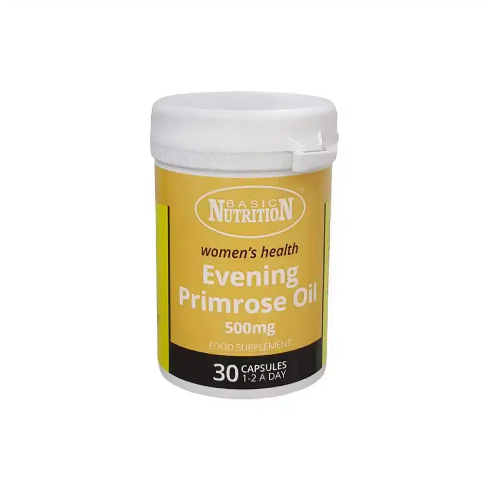BASIC NUTRITION EVENING PRIMROSE OIL 500 MG TAB 30S - Al Thiqa Pharmacy