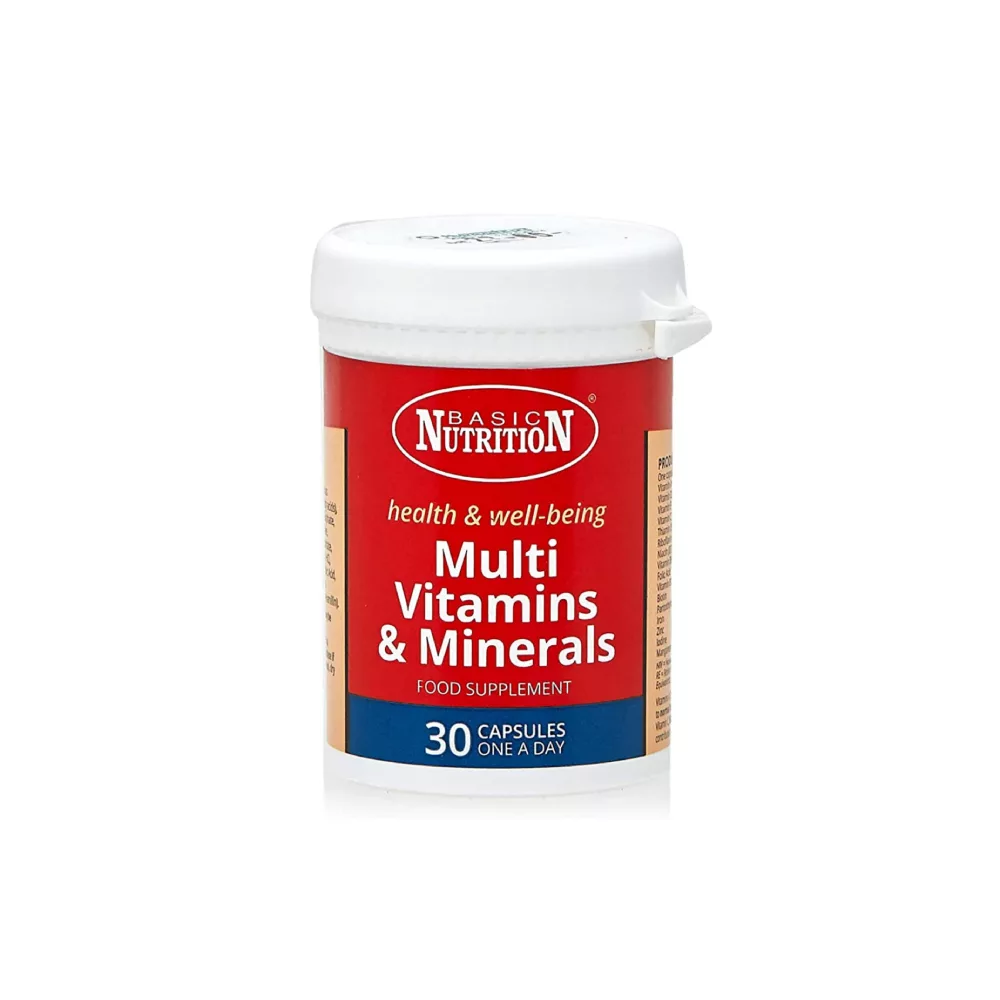 BASIC NUTRITION MULTIVITAMINS - MINERALS RDA CAP 30S - Al Thiqa Pharmacy