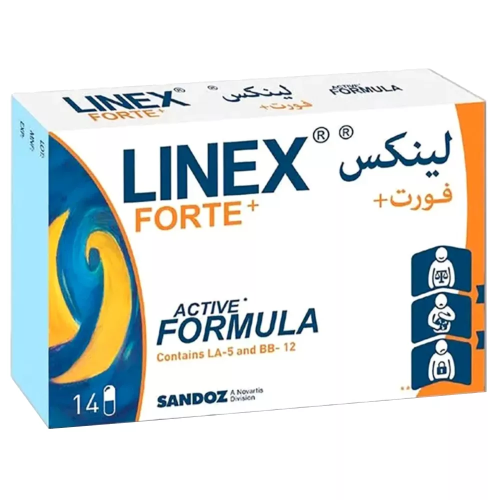 LINEX FORTE+ 60MG CAPS 14S - Al Thiqa Pharmacy