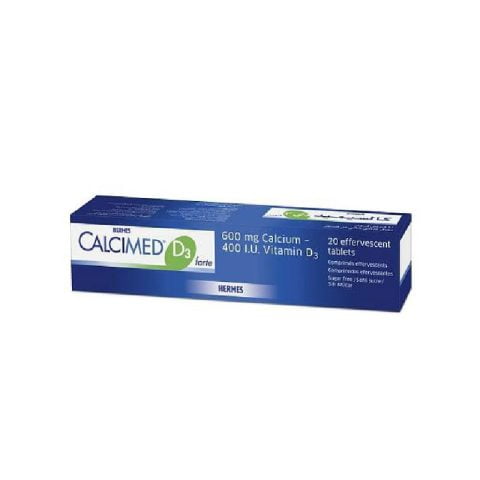 CALCIMED D3 FORTE 20'S TUBE EFFERVESCENT TABLETS - Al Thiqa Pharmacy