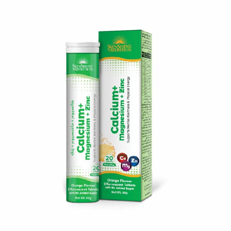 SUNSHINE CALCIUM+MAG+ZINC EFF TAB 20'S - Al Thiqa Pharmacy