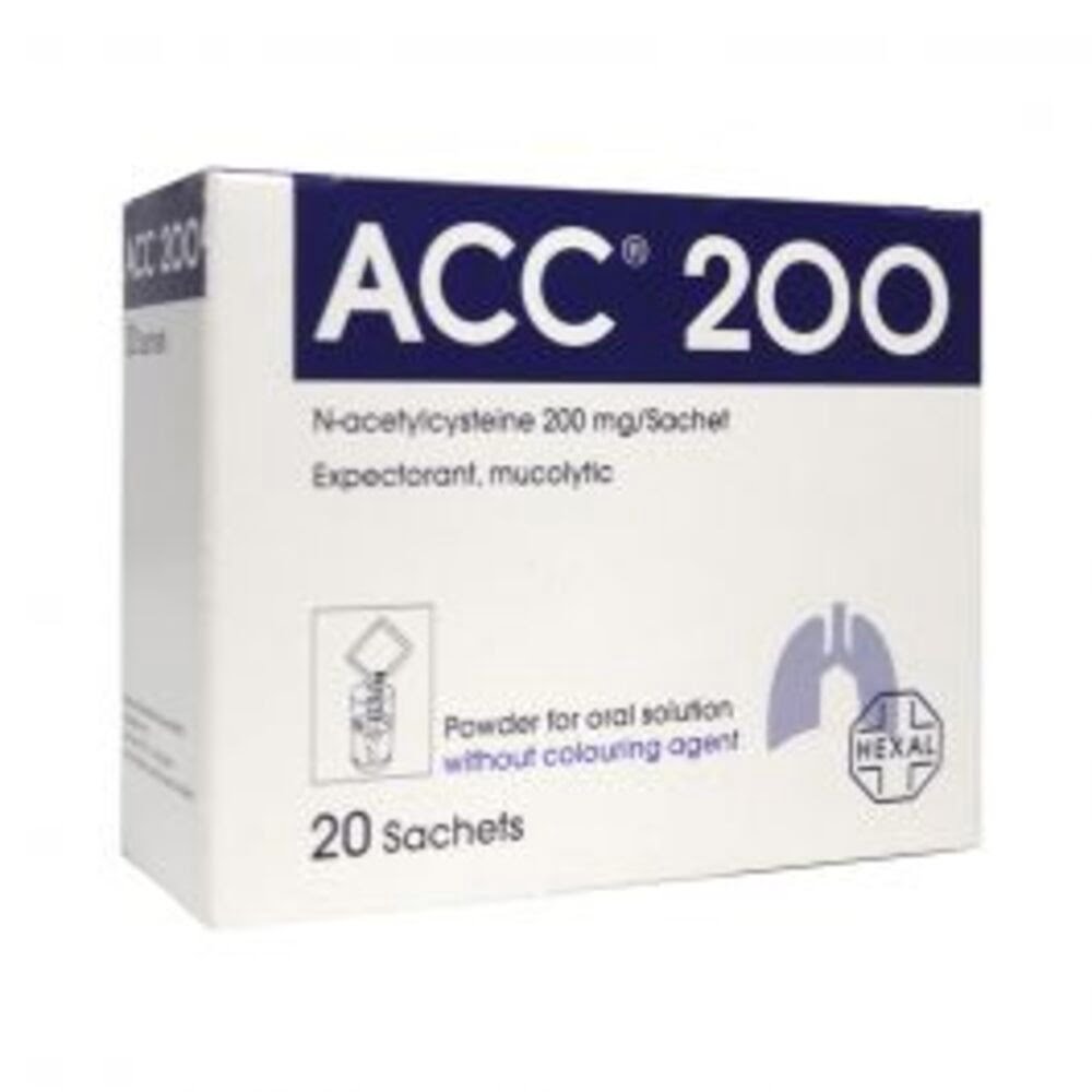 ACC 200mg 20 Sachets - Al Thiqa Pharmacy