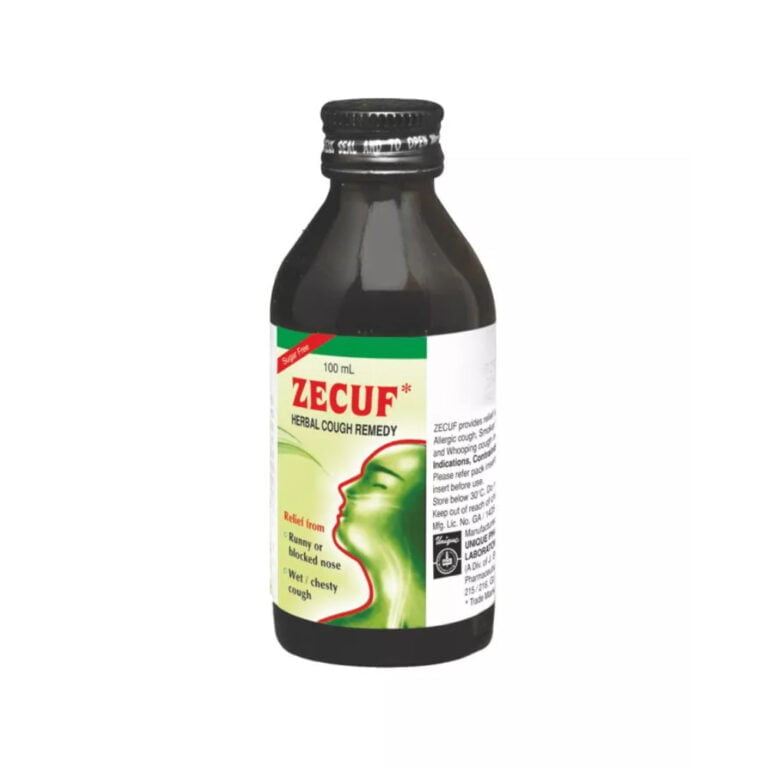 ZECUF HERBAL COUGH REMEDY 100ML GLASS BOTTLE - Al Thiqa Pharmacy