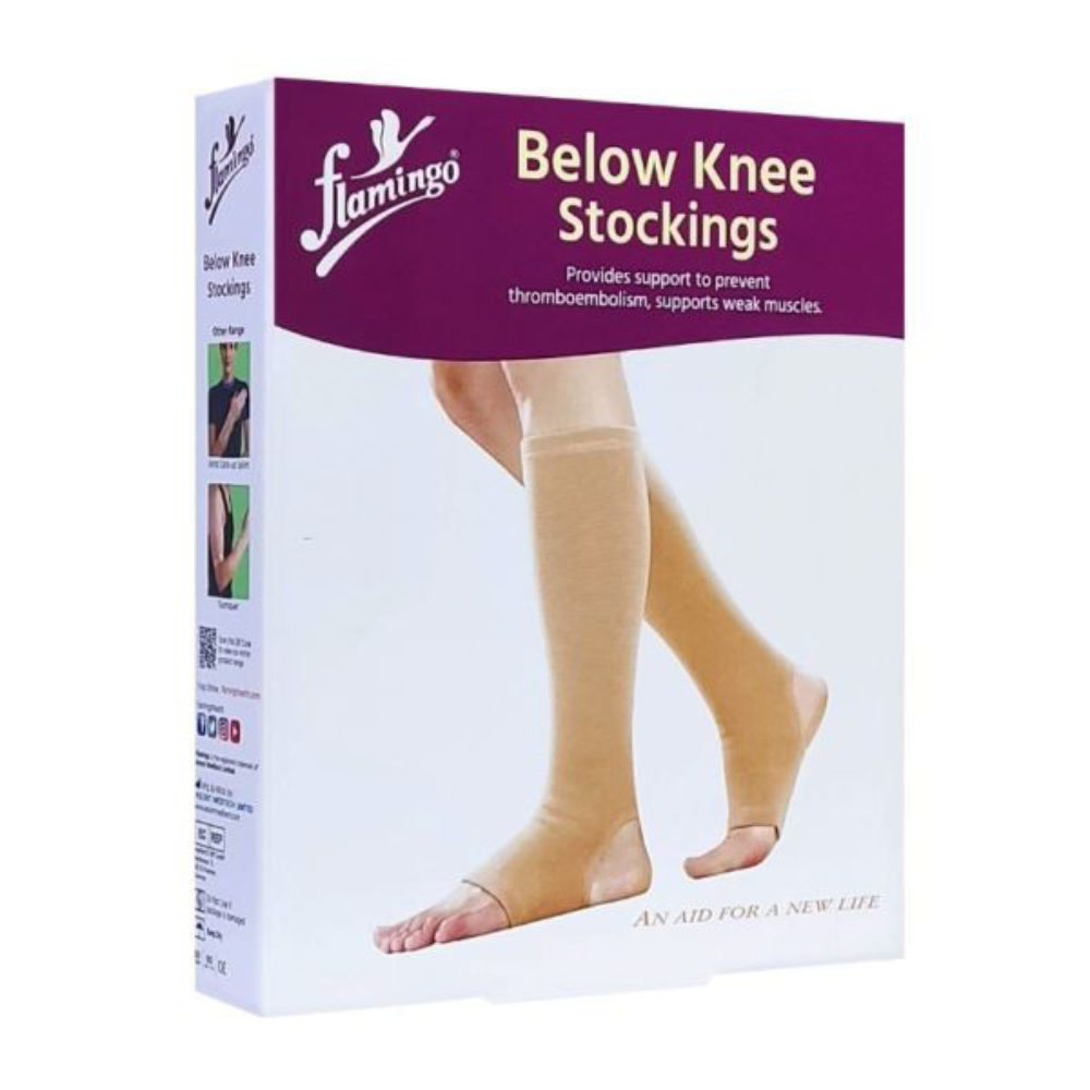 FLAMINGO BELOW KNEE STOCKINGS XL - Al Thiqa Pharmacy