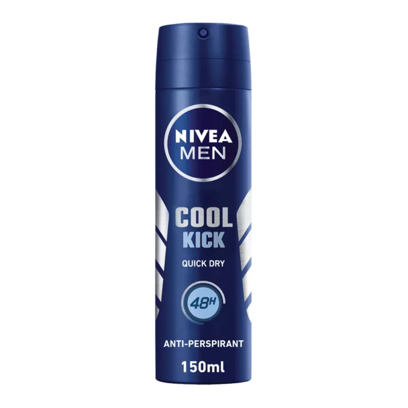 NIVEA DEODORANT SPRAY COOL KICK 150ML - Al Thiqa Pharmacy